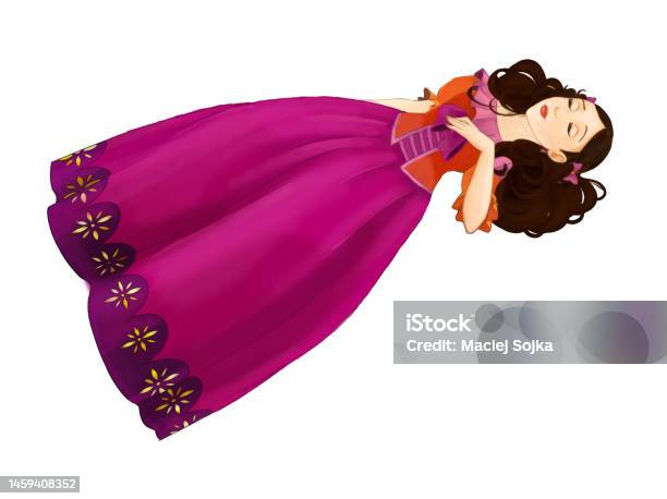Adegan Kartun Dengan Ilustrasi Putri Ratu Ilustrasi Stok Unduh Gambar