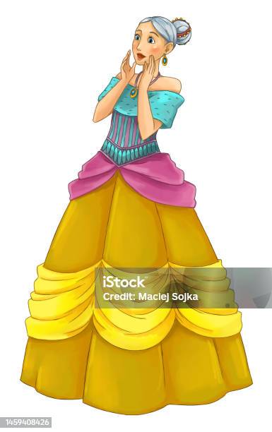 Adegan Kartun Dengan Ilustrasi Putri Ratu Ilustrasi Stok Unduh Gambar
