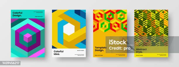 Koleksi Konsep Vektor Desain Identitas Perusahaan Yang Jelas Set