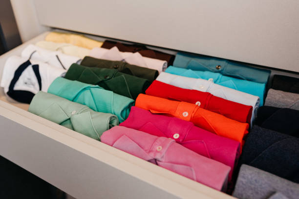Free Stock Photo of Display Case Filled With Different Colored Shirts ...