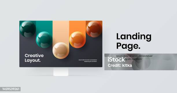 Ilustrasi Layar Situs Mockup Desktop Terisolasi Tata Letak Desain