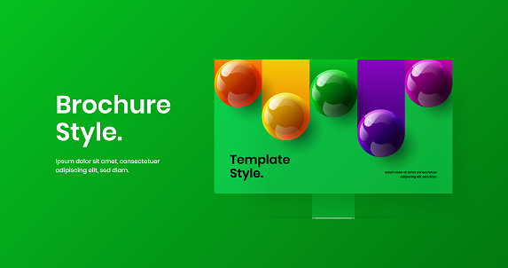 Tata Letak Presentasi Mockup Monitor Komputer Sederhana Templat Desain