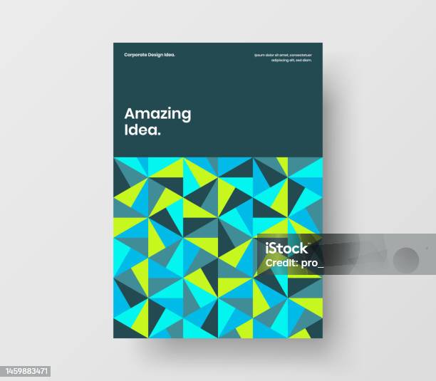 Mosaik Warnawarni Membentuk Template Identitas Perusahaan Konsep Desain