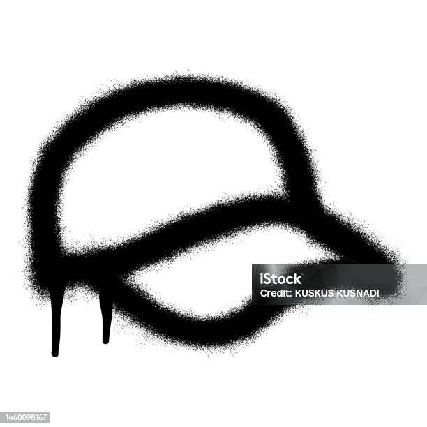 Tutup Grafiti Dengan Cat Semprot Hitam Ilustrasi Stok Unduh Gambar