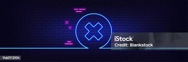 Delete Line Icon Remove Sign Neon Light Glow Effect Vector Stock ... Delete Line Icon Remove Sign Neon Light Glow Effect Vector Stock ...