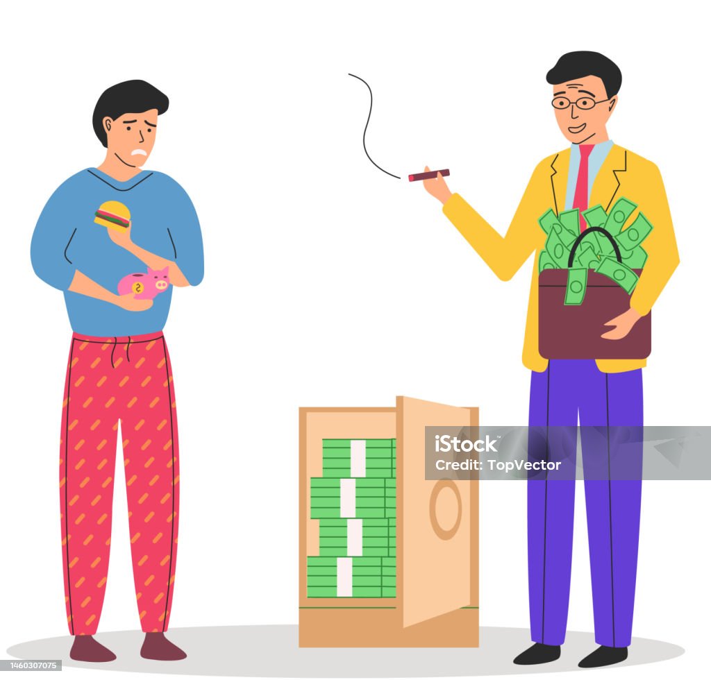 Konsep Kekayaan Dan Kemiskinan Jutawan Pria Kaya Bahagia Dan Orang ... Konsep Kekayaan Dan Kemiskinan Jutawan Pria Kaya Bahagia Dan Orang ...