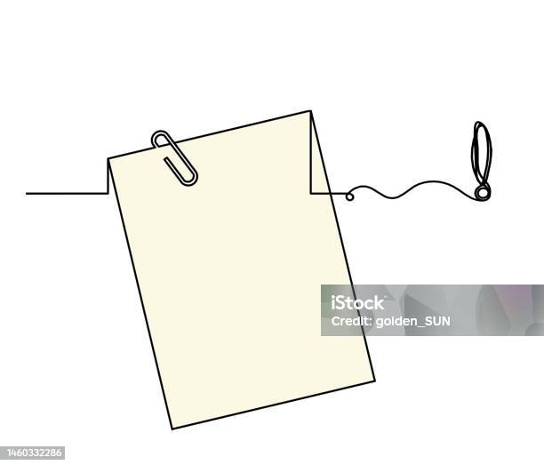 Kertas Warna Abstrak Dengan Klip Kertas Dan Tanda Seru Sebagai Gambar