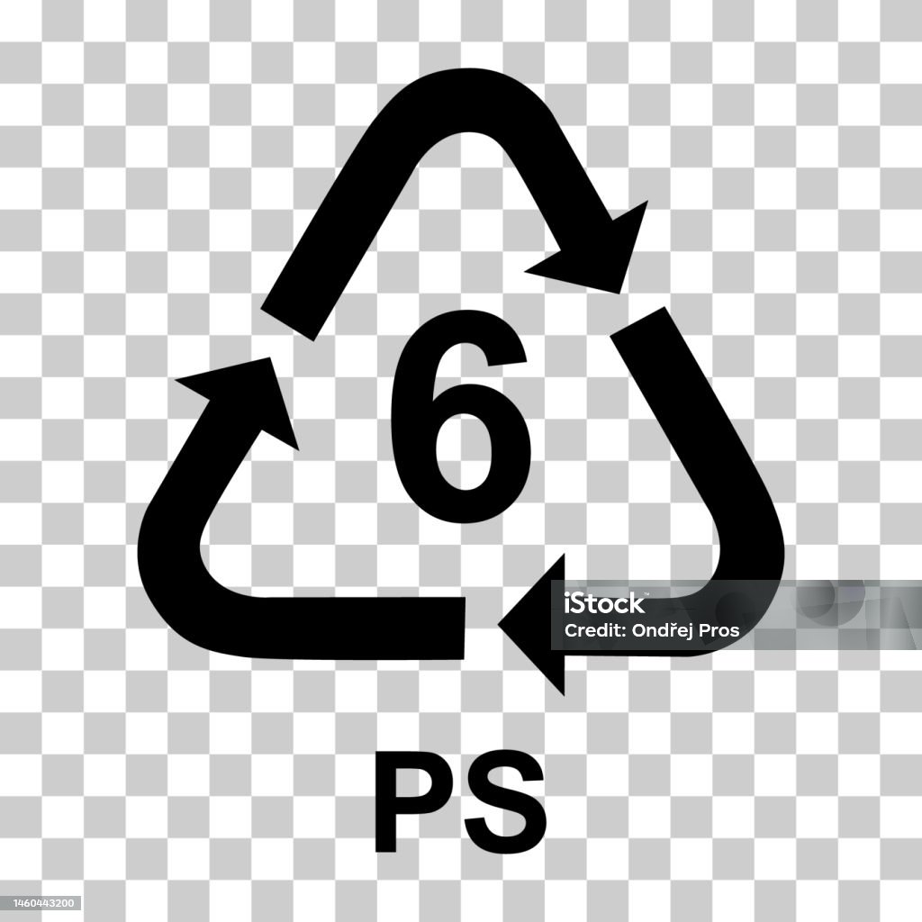Symbole Plastique Panneau De Recyclage Écologique Isolé Sur Fond Blanc