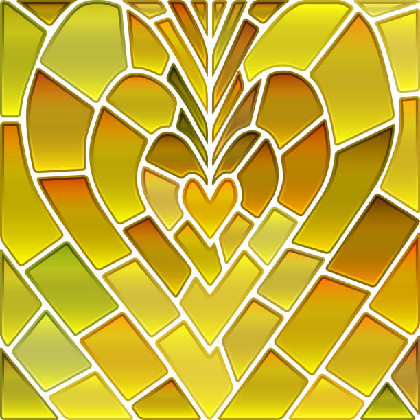 170 Stained Glass Heart Pattern Stock Illustrations Royalty Free