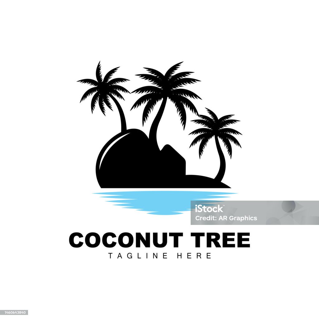Logo De Cocotier Vecteur Darbre Océanique Conception Pour Modèles Image