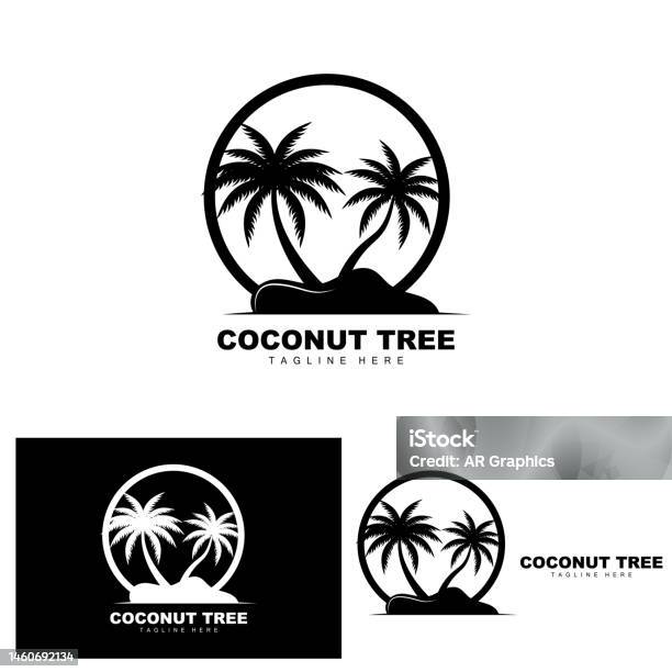 Logo De Cocotier Vecteur Darbre Océanique Conception Pour Modèles Image
