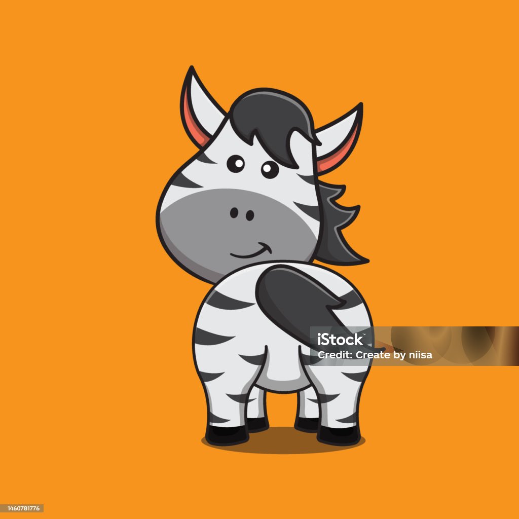 Tampilan Zebra Lucu Dari Ilustrasi Ikon Vektor Kartun Belakang Hewan ... Tampilan Zebra Lucu Dari Ilustrasi Ikon Vektor Kartun Belakang Hewan ...