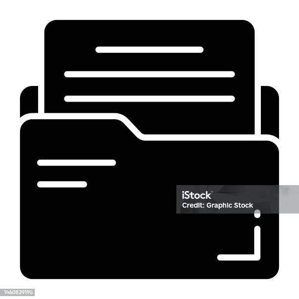 Folder Icon Containing Document Isolated On White Background Stock ... Folder Icon Containing Document Isolated On White Background Stock ...