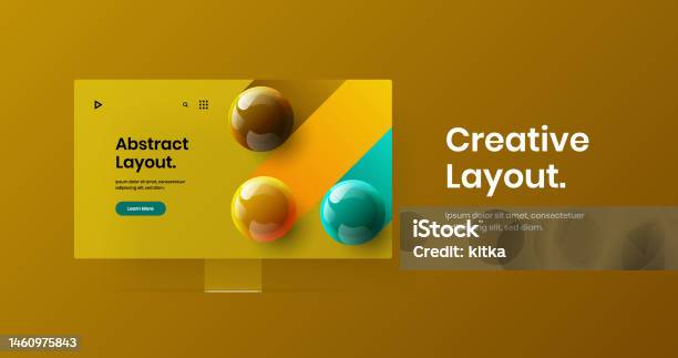 Konsep Desain Vektor Situs Yang Unik Ilustrasi Spanduk Mockup Tampilan