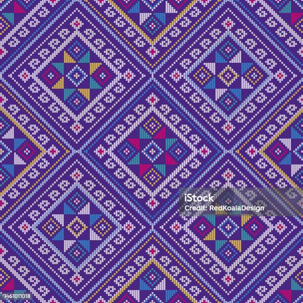 Filipino Traditional Vector Pattern Folk Art Yakan Cloth Inspired