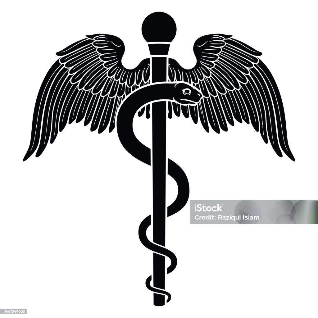 Rod Of Asclepius Or Aesculapius Doctor Medical Symbol Often Mislabelled As A Caduceus Features A