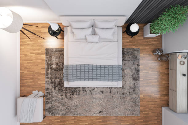 Free Stock Photo of Overhead View of Bed With Lamp | Download Free ...