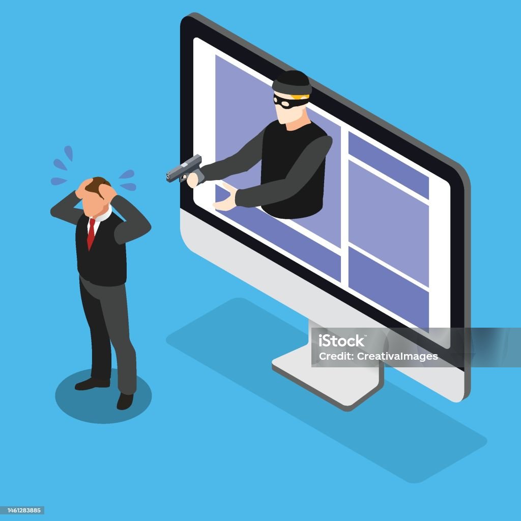 Hacker Attacking Internet User Isometric 3d Vector Stock Illustration ... Hacker Attacking Internet User Isometric 3d Vector Stock Illustration ...