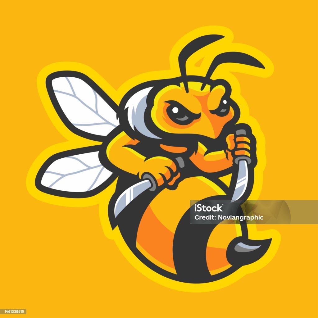 Bee Cartoon Vector Mascot Design Stock Illustration Download Image