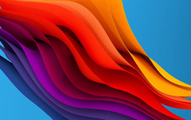 Free Stock Photo of Abstract colorful 3D wave pattern | Download Free ...