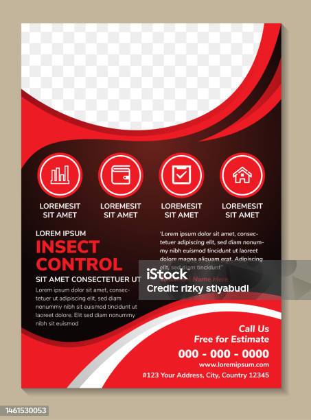 Ilustración de Plantilla De Diseño De Folleto De Control De Insectos ... Ilustración de Plantilla De Diseño De Folleto De Control De Insectos ...