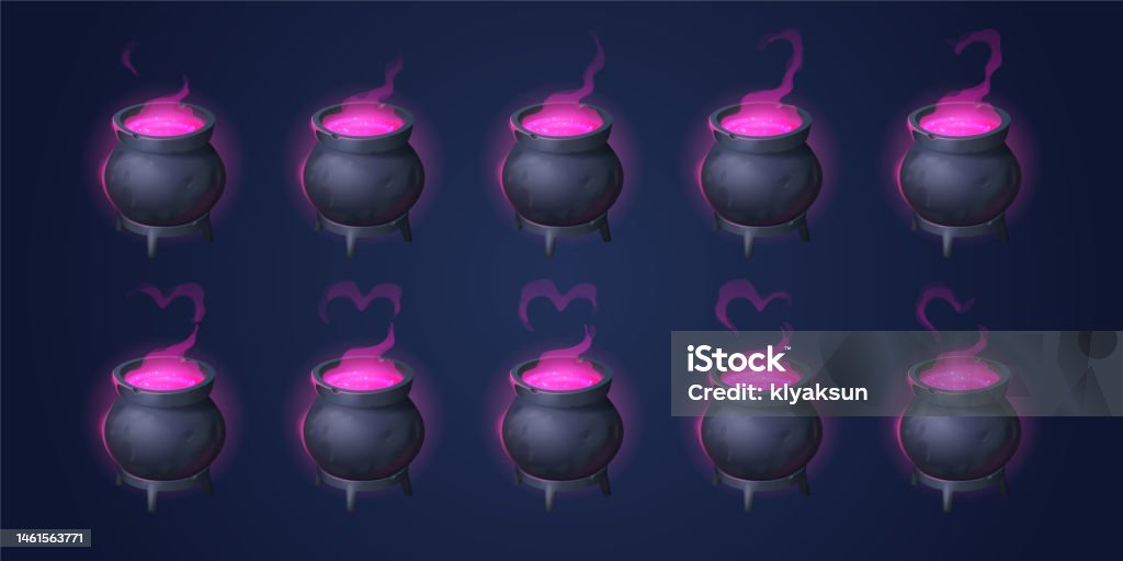 Cauldron With Potion Motion Sequence Animation Stock Illustration ... Cauldron With Potion Motion Sequence Animation Stock Illustration ...