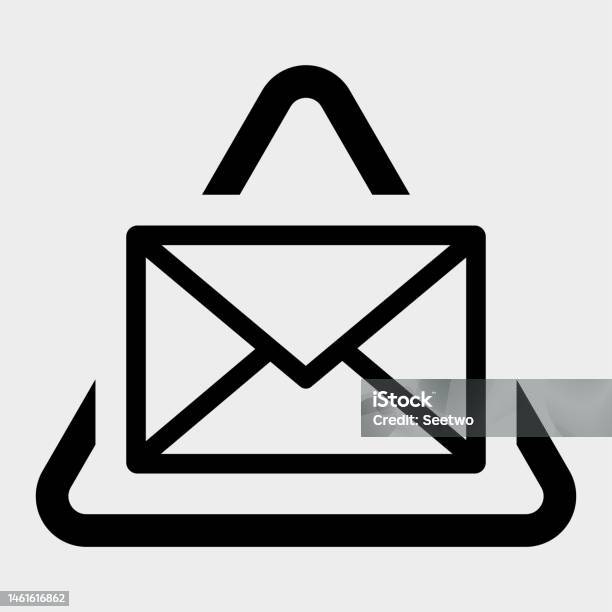 Lettre Signe Dicône De Courrier Isolant Sur Le Fond Blanc Illustration