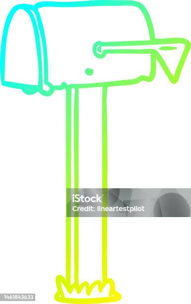 Dessin Au Trait Dégradé À Froid Dune Boîte Aux Lettres Vecteurs Libres