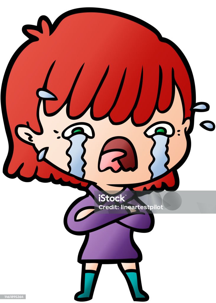Cartoon Girl Crying Stock Illustration Download Image Now Adult