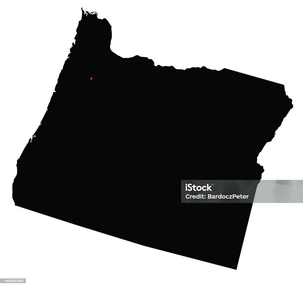 Highly Detailed Oregon Silhouette Map Stock Illustration - Download ... Highly Detailed Oregon Silhouette Map Stock Illustration - Download ...