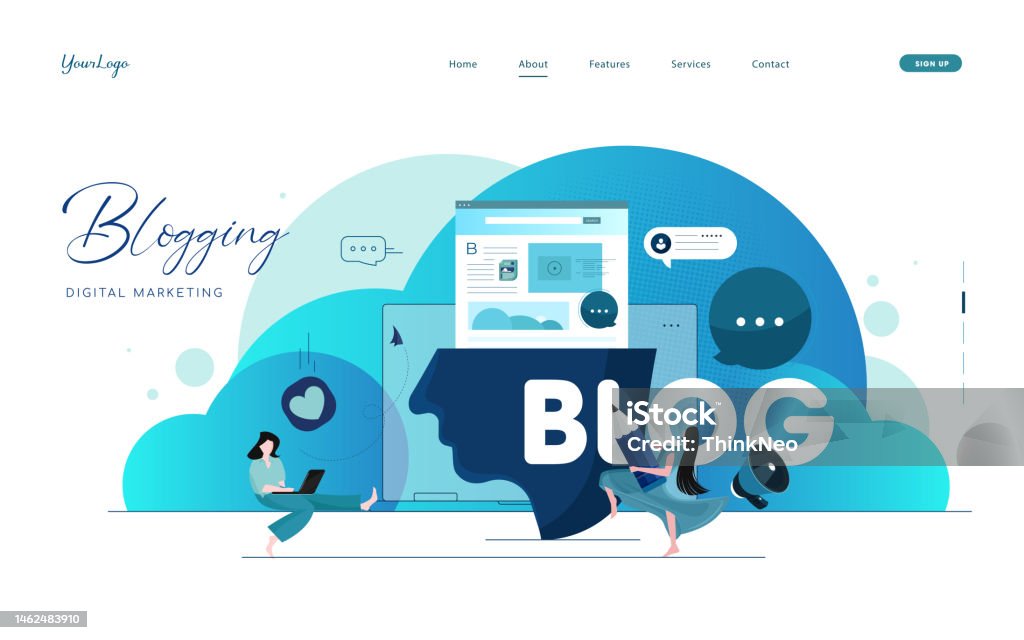 Content Writer Blog Articles Creation Concept Stock Illustration ... Content Writer Blog Articles Creation Concept Stock Illustration ...