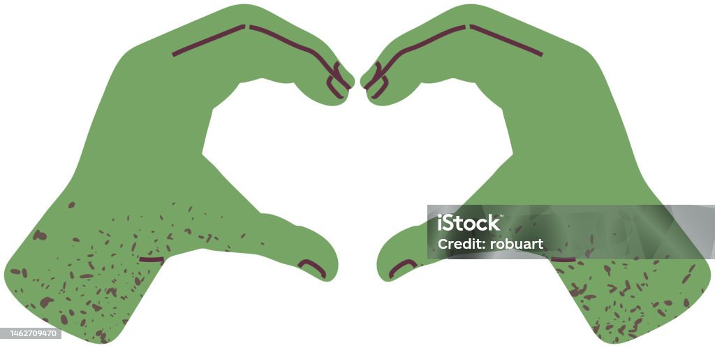 Two Human Hands Making Heart Sign Finger Gesture As Declaration Of Love