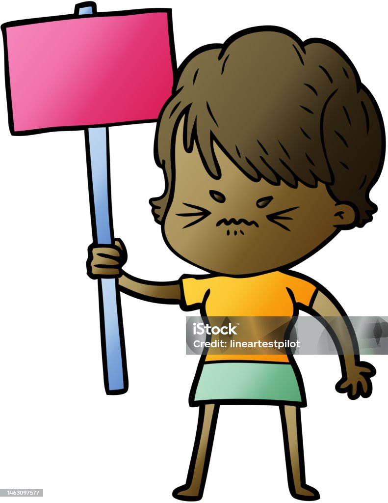 Cartoon Frustrated Woman Stock Illustration Download Image Now