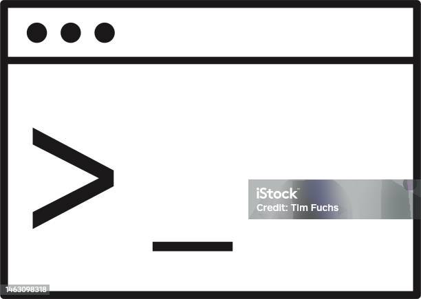 Simple Vector Graphic Of A Command Line Interface Cli Stock