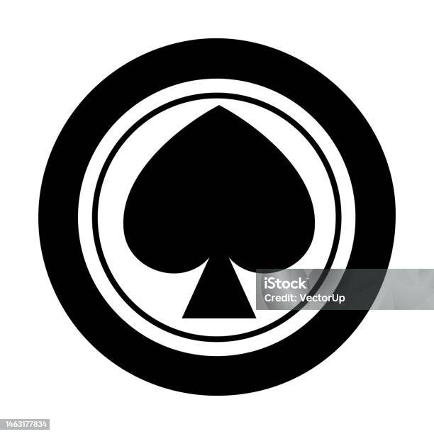 Forme De Pique Dicône Symbole De Jeu Objet Illustration Vectorielle
