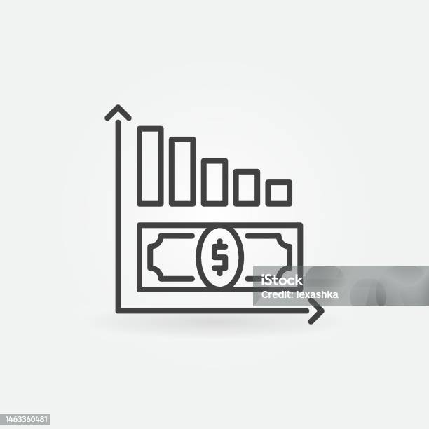 Graphique Dhyperinflation Avec Icône Ou Symbole De Ligne De Concept