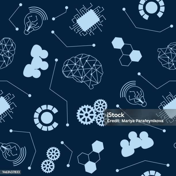 Seamless Vector Illustration Of Artificial Intelligence The Concept Of