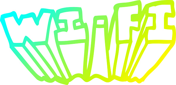 Dessin Au Trait Dégradé À Froid Dune Tablette De Dessin Animé Vecteurs