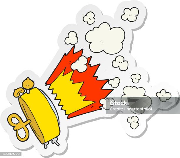 Stiker Jam Alarm Kartun Ilustrasi Stok Unduh Gambar Sekarang Alarm