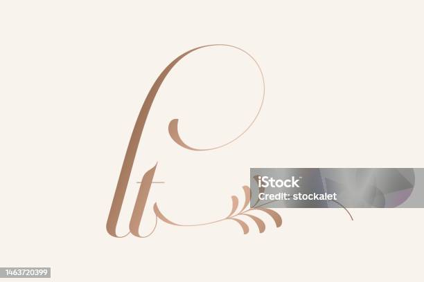 Monogramme Lt Lettre L Et Lettre G Logo Minuscules Feuille Ornementale