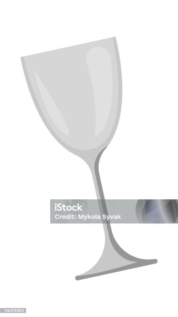 Glass Goblet Flat Icon Trash Sorting And Utilization Stock Illustration