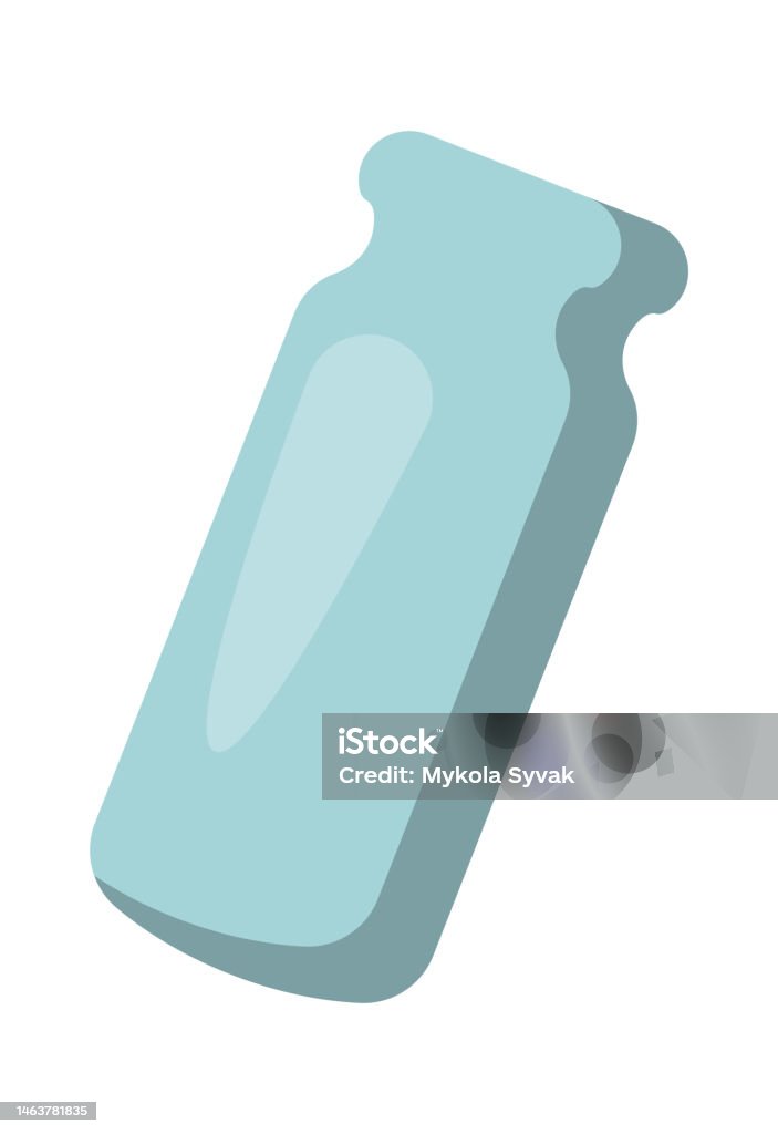 Glass Jar Flat Icon Trash Sorting And Utilization Stock Illustration