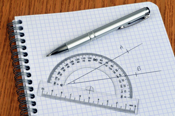 Free Stock Photo of Protractor on a maths notebook close-up | Download ...