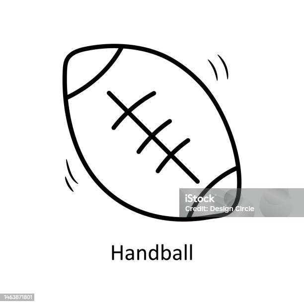 Contour Vectoriel Handball Illustration De Conception Dicônes Symbole