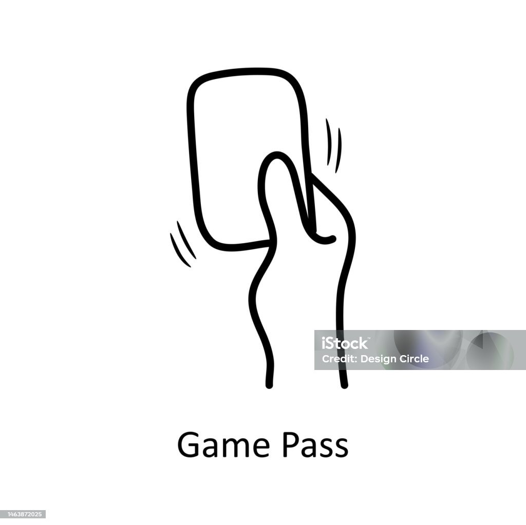 Game Pass Vector Outline Icon Design Illustration Olympic Symbol On White Background Eps 10 File