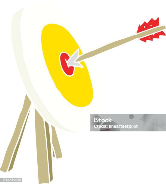 Flat Color Illustration Of Archery Target Stock Illustration Download