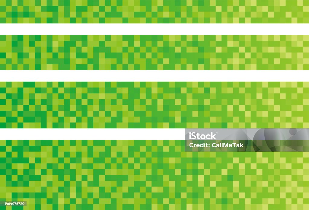 Jeu Dillustrations Darrièreplan De Texture De Pixel Vert Vectoriel