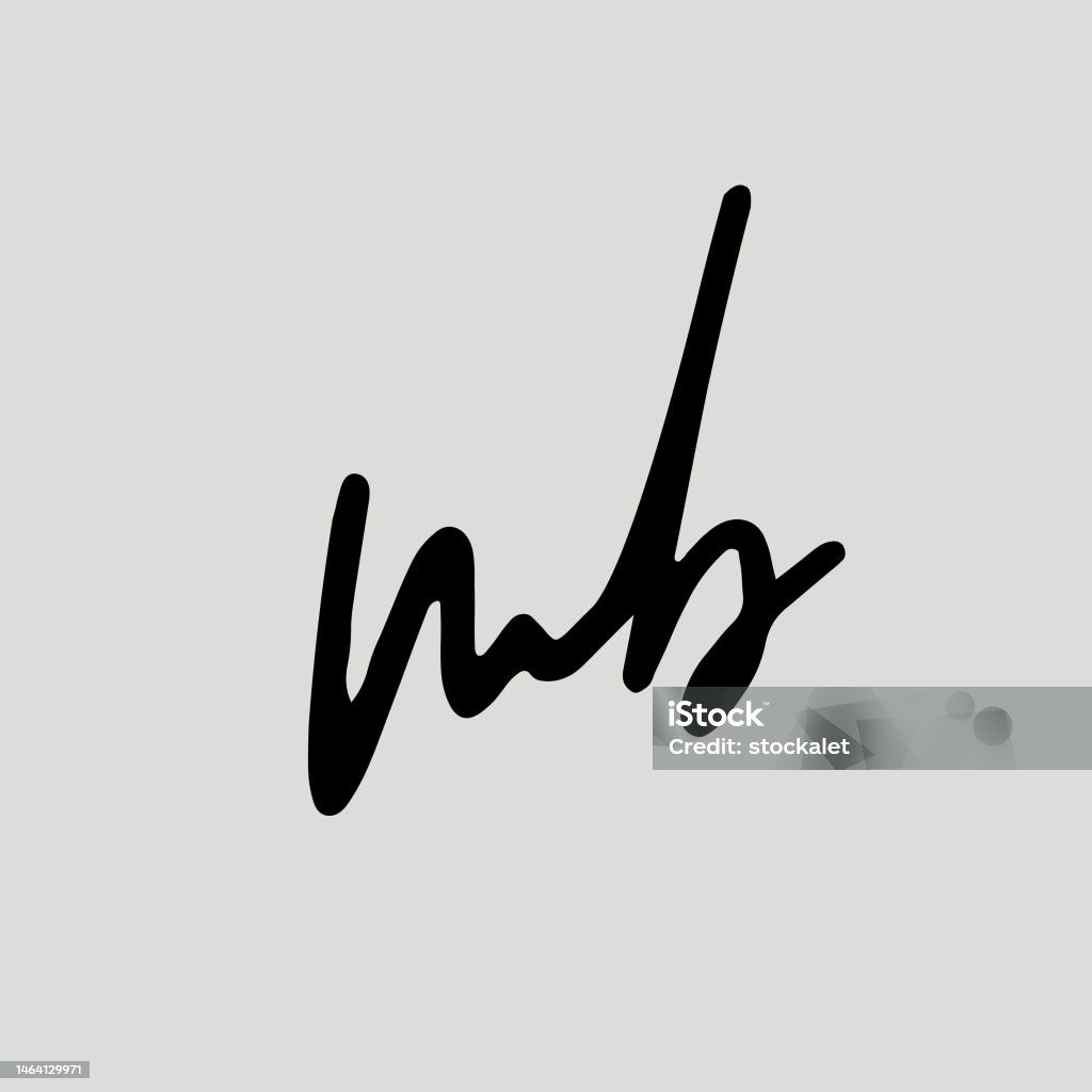 Logo Monogramme Mb Lettre Minuscule M Lettre B Caractères De Signature