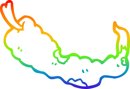 Dessin Au Trait Dégradé Arcenciel Dun Piment De Dessin Animé Vecteurs