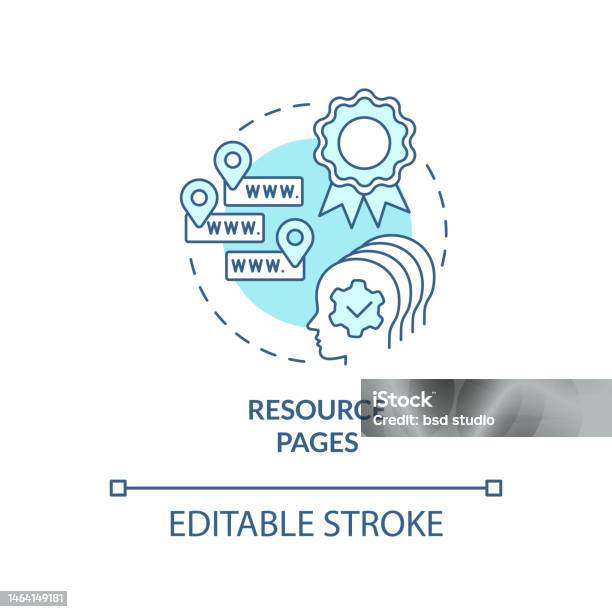 Pages De Ressources Icône De Concept Turquoise Vecteurs Libres De